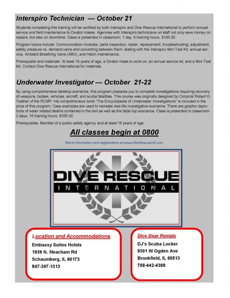 IADRS Conference Flyer Dive Rescue International