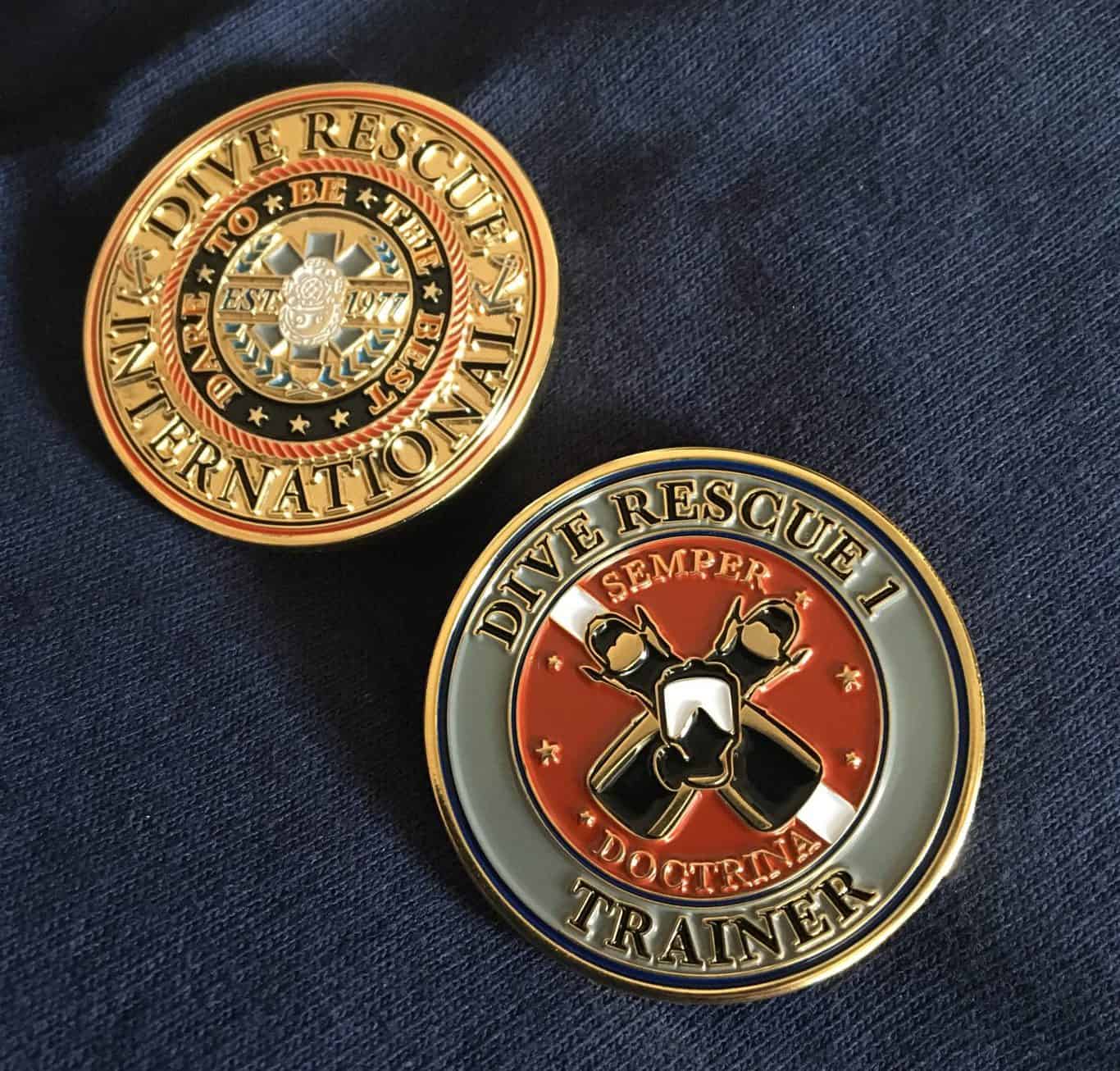 Dive Rescue 1 Trainer Challenge Coin - Dive Rescue International