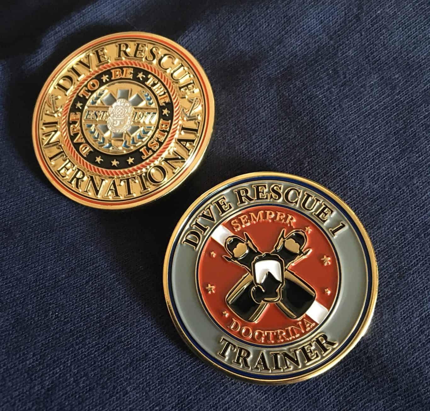 Dive Rescue 1 Trainer Challenge Coin - Dive Rescue International