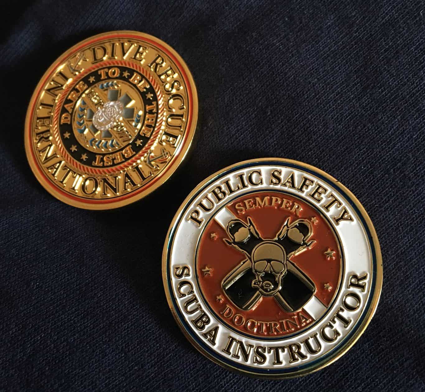 Public Safety Scuba Instructor Challenge Coin - Dive Rescue International