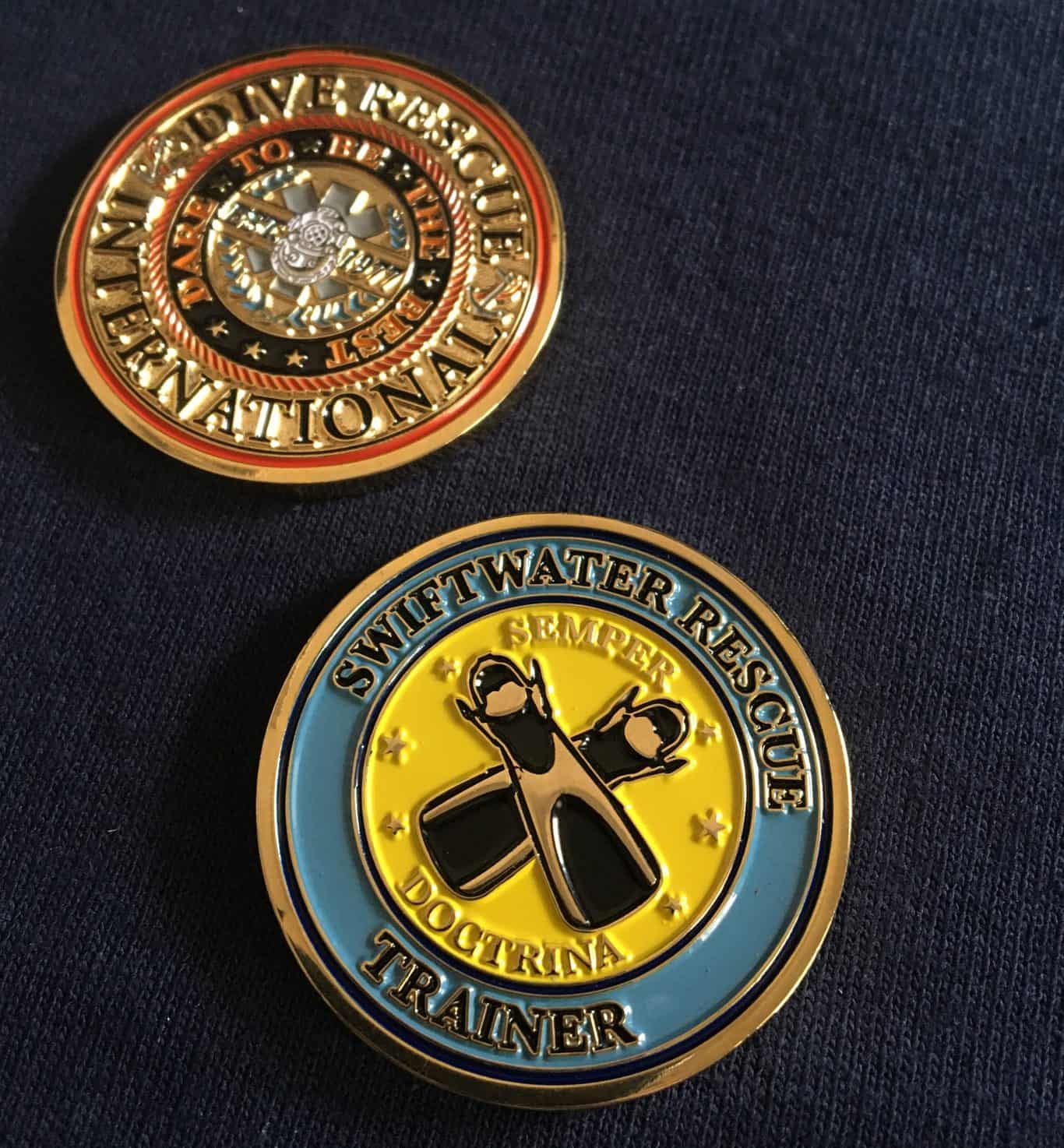 Swiftwater Rescue Trainer Challenge Coin - Dive Rescue International